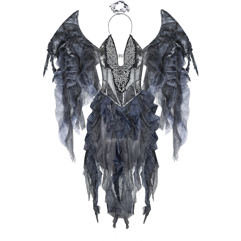 Adults Halloween Costume Dark Angel Cosplay Wings Stage Walk Evil ...